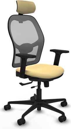 Piqueras y Crespo Super ergonomischer Chorquera Stuhl mit 2D-Armlehnen, h&ouml;henverstellbarer Lendenwirbelst&uuml;tze und h&ouml;henverstellbarem Kopfteil und Neigungsverstellung. A