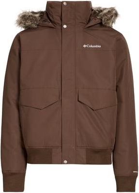 Columbia wasserdichte Jacke mit Pelzeffekt Hoodie - Brown