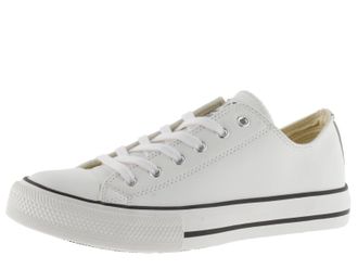 Victoria Low-Top Tribu Leder-Effekt & Weiße Schnürsenkel 1065184 für Damen Blanco 37
