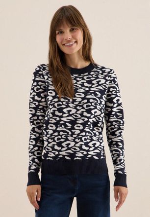 Cecil Strickpullover mit Leomuster