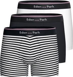 Eden Park Lot de 3 cale&ccedil;ons en coton m&eacute;lang&eacute;