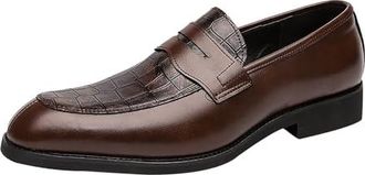 Generic MEIbax Chaussures Homme Cuir Oxfords Derby Elegant Chaussures &agrave; T&ecirc;Te Ronde Chaussure Cuir Low Classique Vintage Casual Commercial Mode pour Le Travail