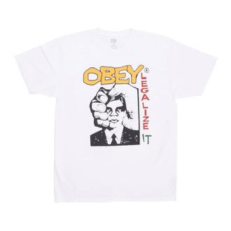 Obey Homme, Tops, Blanc, Taille: XL Legalize It Classic Pigment Tee