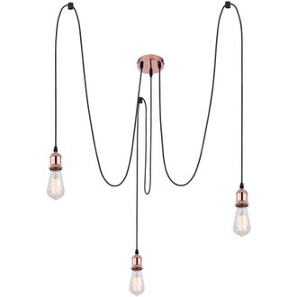 Globo Lighting suspension - Oliver - cuivre - corde - Ø 12cm - E27