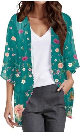 Generic 2026 Kimono De Plage Gilet Long Femme Ete Veste Tenue Festival Robe Longue Coton Tunique Mode Vetement Voile Chemise Grande Taille Cache-Maillots Et S