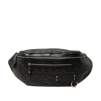 Gucci Sac banane en cuir gaufr&eacute; Pre-owned - unisex - Pre-owned - Noir - Taille: ONE Size