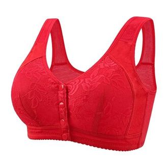 Generic Soutien-gorge push-up sans armatures - Gros seins - Maintien fort - Élégant - Bords ondulés - Minimaliste - Respirant - Moulant - Léger - Activité spo