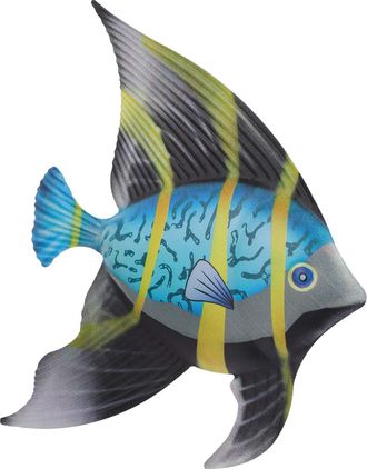 Hemoton Metall Fisch Wanddekoration 28.5X25 Cm 3D Meerestiere Wandkunst Für Wohnzimmer Garten Und Kinderzimmer Bunte Innenwanddekoration Mit Ozeanmotiv