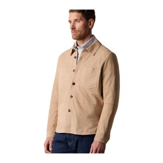 Brooks Brothers Suede Leder Hemdjacke - - Jackets - Herren - Beige - S
