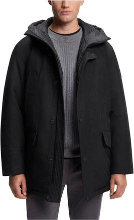 HUGO BOSS Homme, Vestes, Noir, Taille: L Veste Enti&egrave;rement Zipp&eacute;e R&eacute;sistante &agrave; lEau