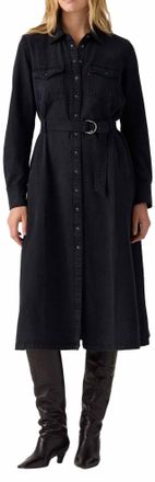 Levi's Damen Quincey Ls Maxi Dress L&auml;ssiges Kleid, Mini Scrape, Large