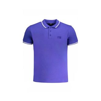 Cavalli Homme, Tops, Bleu, Taille: XL Polo Piqu&eacute; &agrave; Bordure Contrast&eacute;e