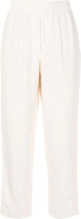 Brunello Cucinelli Femme, Pantalons, Beige, Taille: 38 FR Wide Pantalons