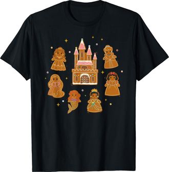 Disney Princess Holiday Christmas Gingerbread Cookie Castle T-Shirt