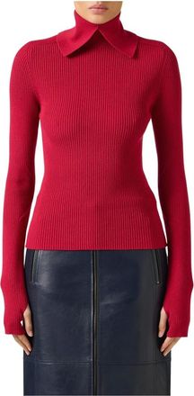 Iceberg Femme, Pulls, Rouge, Taille: 38 FR Pull Col Montant Slim