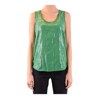 P.A.R.O.S.H. &Auml;rmelloses Top - - Tops - Damen - Gr&uuml;n - S