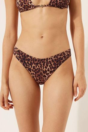 Calzedonia Brazilian-bikinihose Brown Animalier Braun