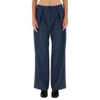 Acne Studios Femme, Pantalons, Bleu, Taille: 38 FR Button Closure Two Side P