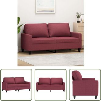 vidaXL The Living Store - 2-Sitzer-Sofa Weinrot 140 cm Stoff - Couch - 2-Sitzer Sofa - Wohnzimmersofa - Weinrot Sofa - Lederlook Sofa