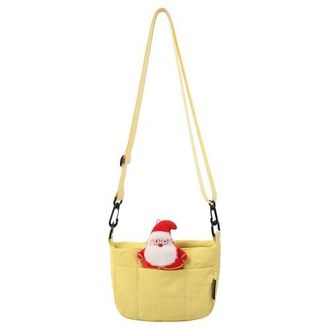 Generic Sac &agrave; bandouli&egrave;re matelass&eacute; en nylon avec sangle r&eacute;glable - &Eacute;l&eacute;gant sac &agrave; bandouli&egrave;re rembourr&eacute; - Couleur unie - Broderie - Sac &agrave; main de transport, j