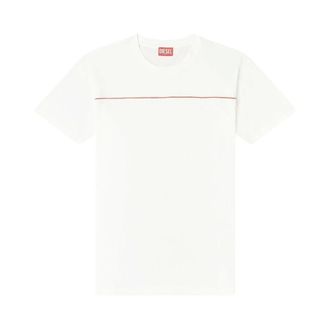 Diesel Homme, Tops, Blanc, Taille: S T-Norm Piping T-Shirt