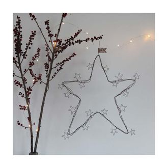 Good old Friends Winter Gro&szlig;er Drahtstern - Hochzeits-Dekoration - Ornament - Stern - Edelstahl - H&auml;ngend - Minimalist - Weihnachten - Hochzeit