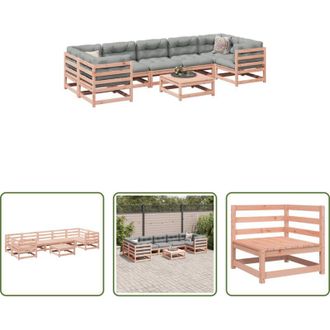 vidaXL vidaXL Gartenm&ouml;bel - 8-tlg. Garten-Sofagarnitur Massivholz Douglasie