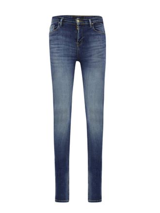 LTB Jeans Jeans Damen Jeans Amy X - Jeans Damen Skinny aus Baumwollmischung Skinny Denim Mittel mit Reißverschluss Hohe Taille - Blau