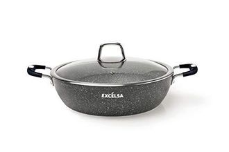 Excelsa Forn-Ok Pfanne 28 cm, geschmiedetes Aluminium mit Antihaftbeschichtung, Grau