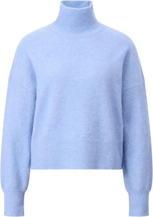 Samsøe & Samsøe Femme, Pulls, Bleu, Taille: 40 FR Pull col roulé en mélange alpaga et laine