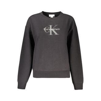 Calvin Klein Schwarzes Baumwoll-Damen Sweatshirt