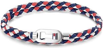 Tommy Hilfiger Jewelry Bracelet en Cuir Tressé pour Homme Rouge, Blanc et bleu - 2790387