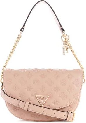 Guess La Femme Rabat, Sac &agrave; bandouli&egrave;re, Sangle de cha&icirc;ne, Pale Rose, Taille Unique