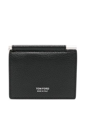 Tom Ford portefeuille en cuir &agrave; pince &agrave; billet - Noir