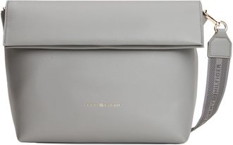 Tommy Hilfiger Damen TH LOGOTAPE MED CROSSOVER AW0AW17692 Crossover, Grau (Universal Grey), Einheitsgr&ouml;&szlig;e, Grau (Universal Grey), One Size