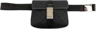 Gucci Sac banane en toile Pre-owned - Femme - Pre-owned - Noir - Taille: ONE Size