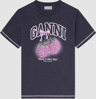 Ganni Tee Shirt Basic Phantom