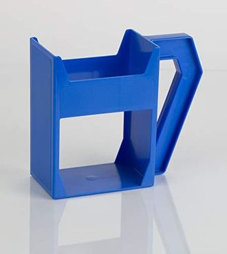 Kimmel Getränkekartonhalter rechteckig Tetrapakhalter für Saft, H-Milch, Ausgießer Milch-Halter Tragi, Kunststoff, Farbe blau