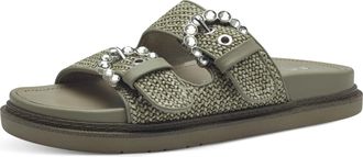 Tamaris Damen Footbed Styles Textil; SAGE/gr&uuml;n; 37 EU