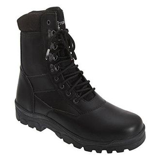 Grafters MENS GRAFTERS COMBAT CADET BOOTS SIZE UK 3 - 15 TACTICAL BLACK LEATHER M671A KD-UK 8 (EU 42)