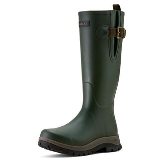 Ariat Mens Woodstock Rubber Boots in Olive Night, D Medium Width, Size 41.5, by Ariat