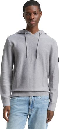 Tom Tailor Herren 1049400 Pullover, 15398-Light Stone Grey Melange, Medium