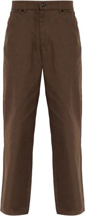 Moncler Geradlinige Hose mit Schnitt - - Trousers - Herren - Braun - XL