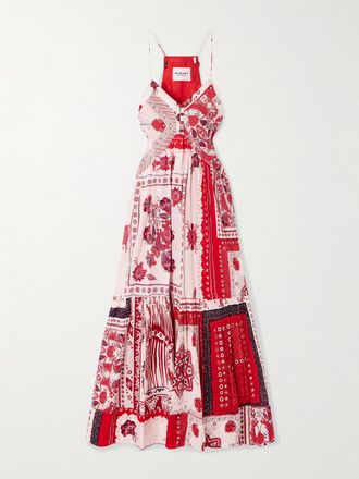Isabel Marant Saba Maxikleid Aus Bedrucktem Baumwoll-voile - Rot