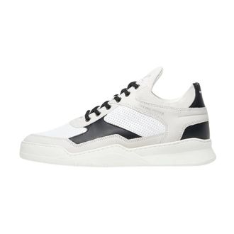 Filling Pieces Homme, Chaussures, Blanc, Taille: 46 EU Low Top Ghost Paneled White / Black
