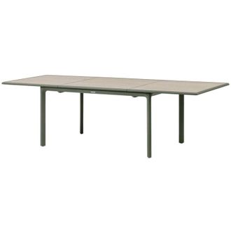 Hesperide Hesperide - Table de jardin Dilors effet bois lin & vert laurier 10 places en aluminium - Hesp&eacute;ride