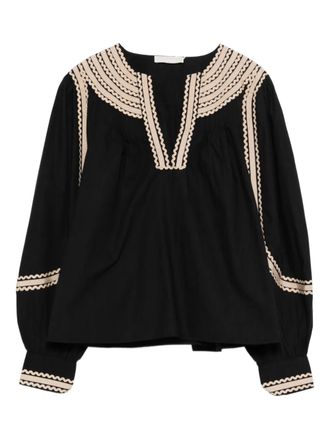 Ulla Johnson Laurenza Bluse - Schwarz