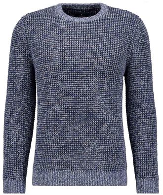 Ragman Herren Strickpullover Tweed Blau-Melange-171, L