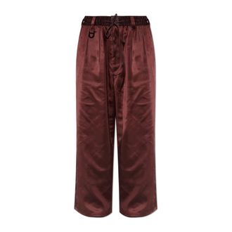 Yohji Yamamoto Satin Gradient 3 Streifen Trainingshose - - Trousers - Damen - Rot - XS