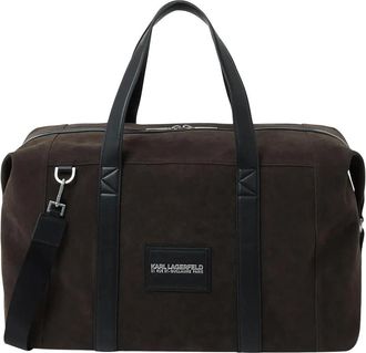 Karl Lagerfeld Shopper - K/Traveller Weekender-Tasche aus Wildlederimitat W - Gr. unisize - in Braun - f&uuml;r Damen